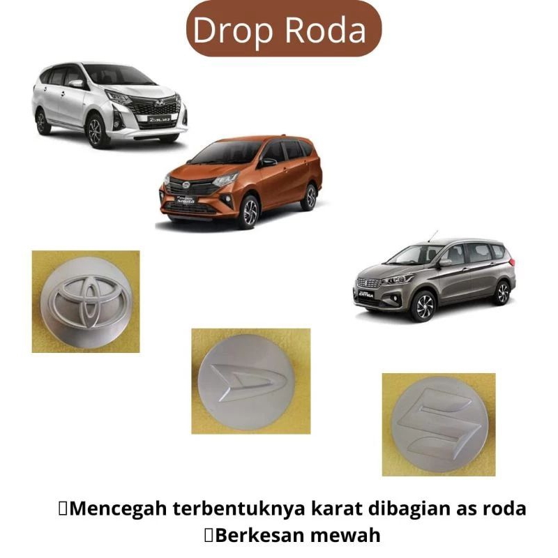 Jual Dop Roda Mobil Ukuran Diameter 5,7 Cm (Avanza,Xenia,Rush, Terios ...