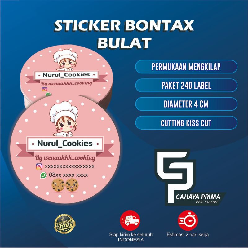 Jual [ PAKET ] Stiker toples | Stiker kue kering | stiker nastar ...