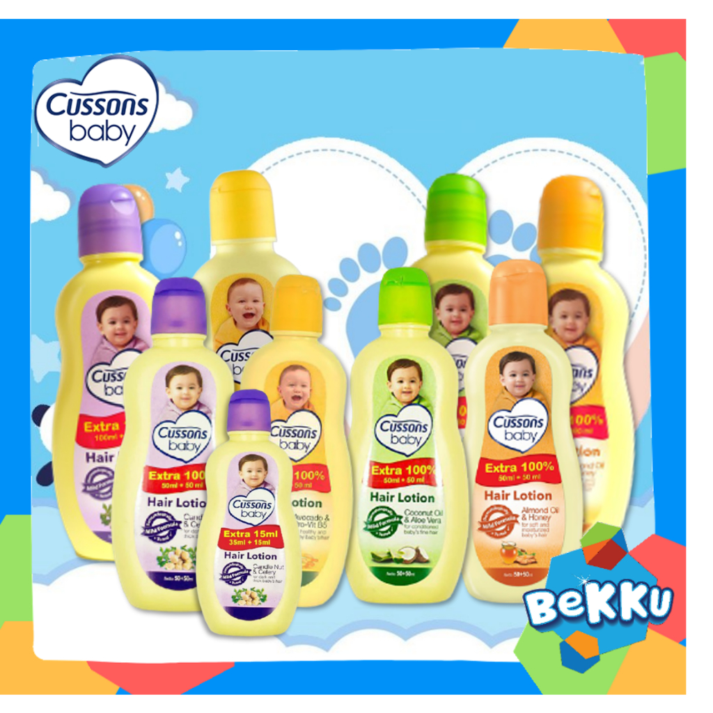 Jual Cussons Baby Hair Lotion 100ml+100ml & 50ml+50ml - Cusson Minyak ...