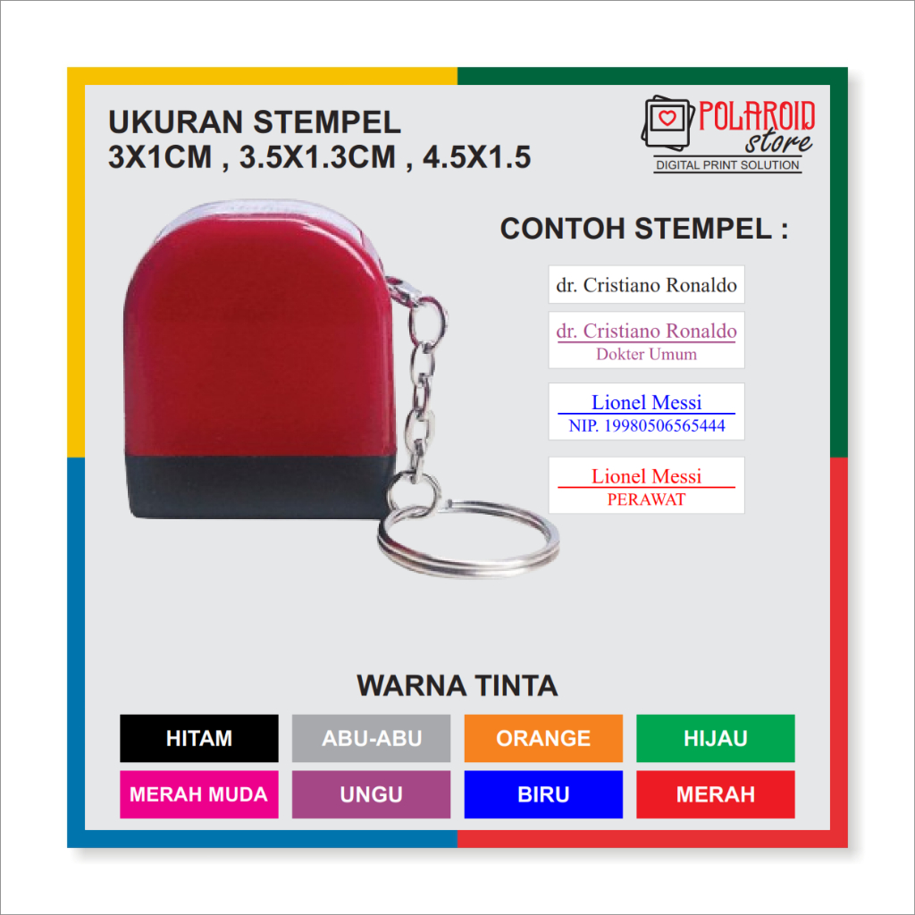 Jual Stempel Nama NIP Dokter Perawat Bidan Siswa Apoteker Pegawai No HP gantungan kunci | Shopee ...