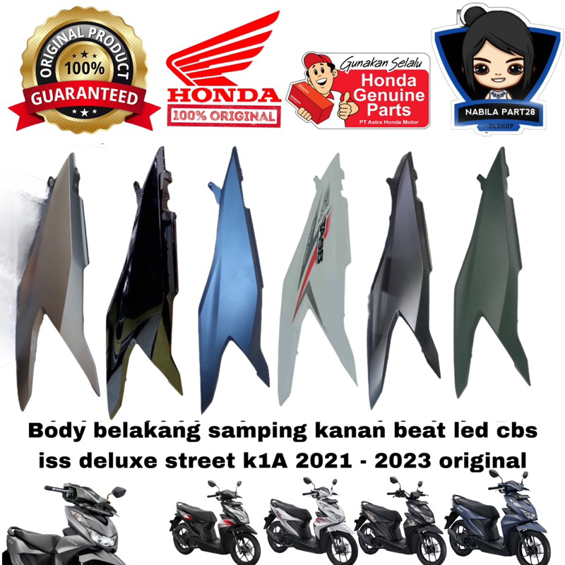 Jual Cover R body bodi belakang kanan beat new led beat deluxe K1A 2021 ...