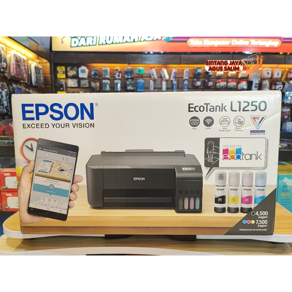 Jual Printer Epson L1250 EcoTank Print Wi-Fi Ink Tank | Shopee Indonesia