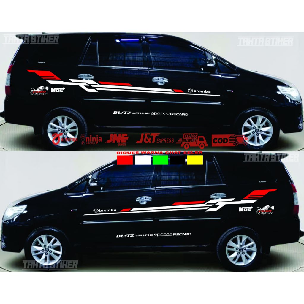Jual [TAHTA] promo stiker mobil innova cutting stiker mobil innova ...