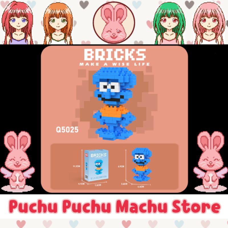 Jual BRICKS Mainan Balok Susun SQUIDWARD Nano Block Brick Nano Blocks ...