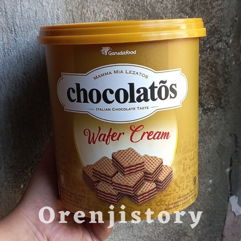 Jual chocolatos wafer cream 300gr (exp 01 25) kemasan timba | Shopee ...