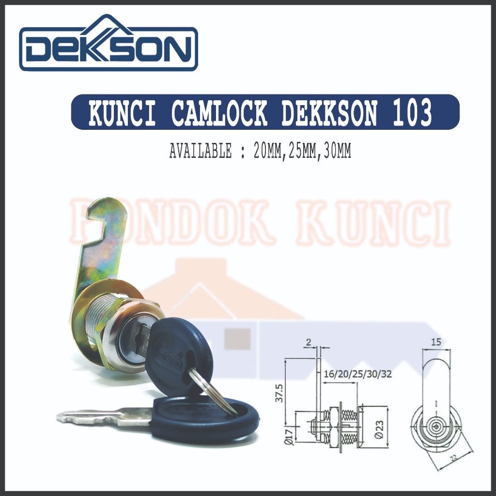 Jual Kunci Loker Dekkson CL103-30mm Kunci Camlock Patok / Kunci Kait Loker | Shopee Indonesia