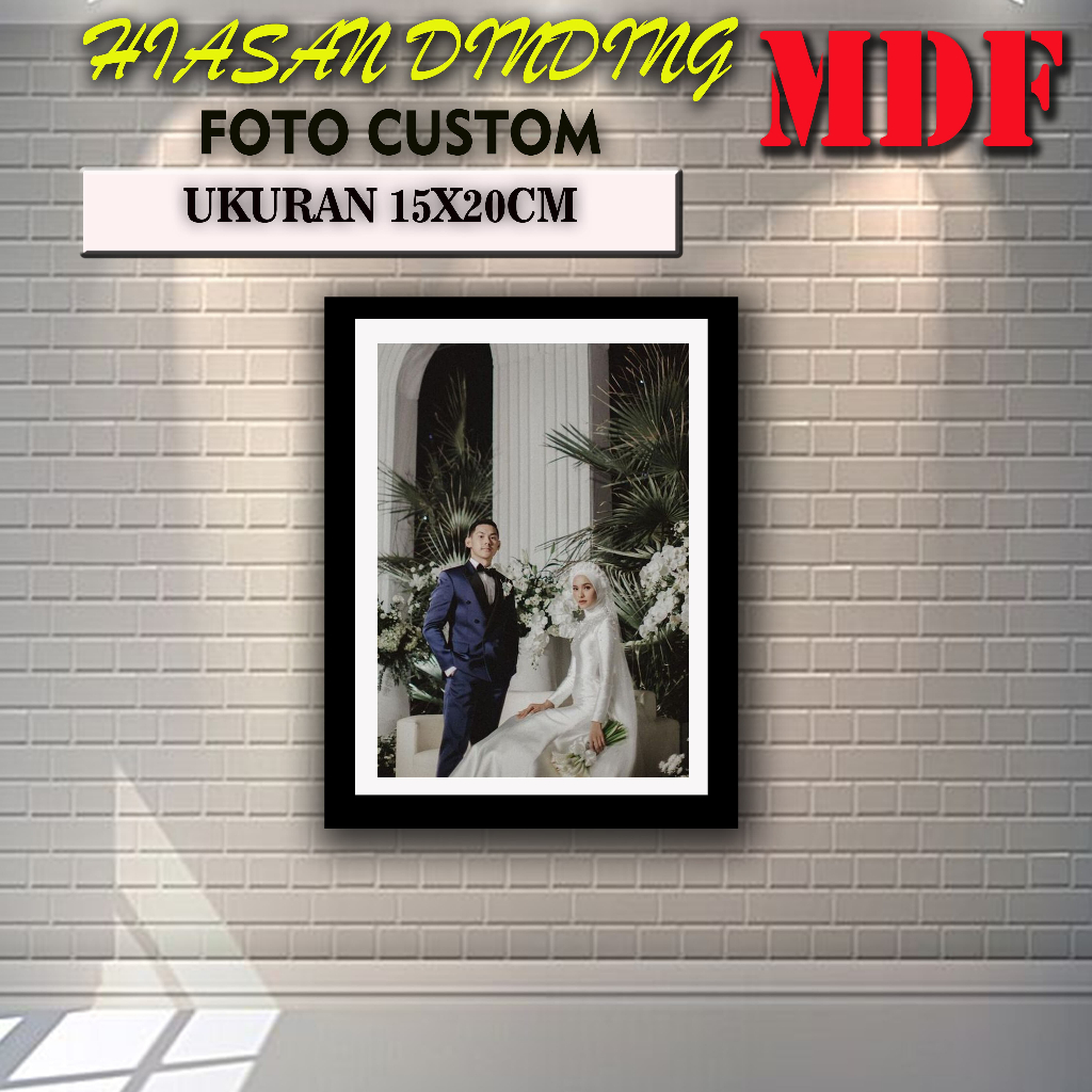 Jual Hiasan Dinding Cetak Foto Custom List Putih Hitam Bingkai MDF ...