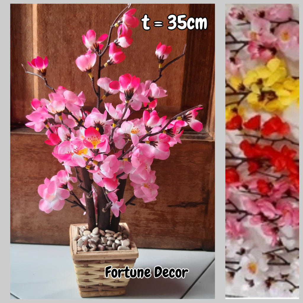 Jual Pohon meihua sakura mini pajangan meja hiasan dekorasi imlek ...