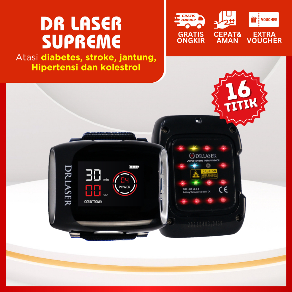 Jual Dr Laser Supreme 16 Titik - Jam Tangan Laser Terapi Kaki, Terapi ...