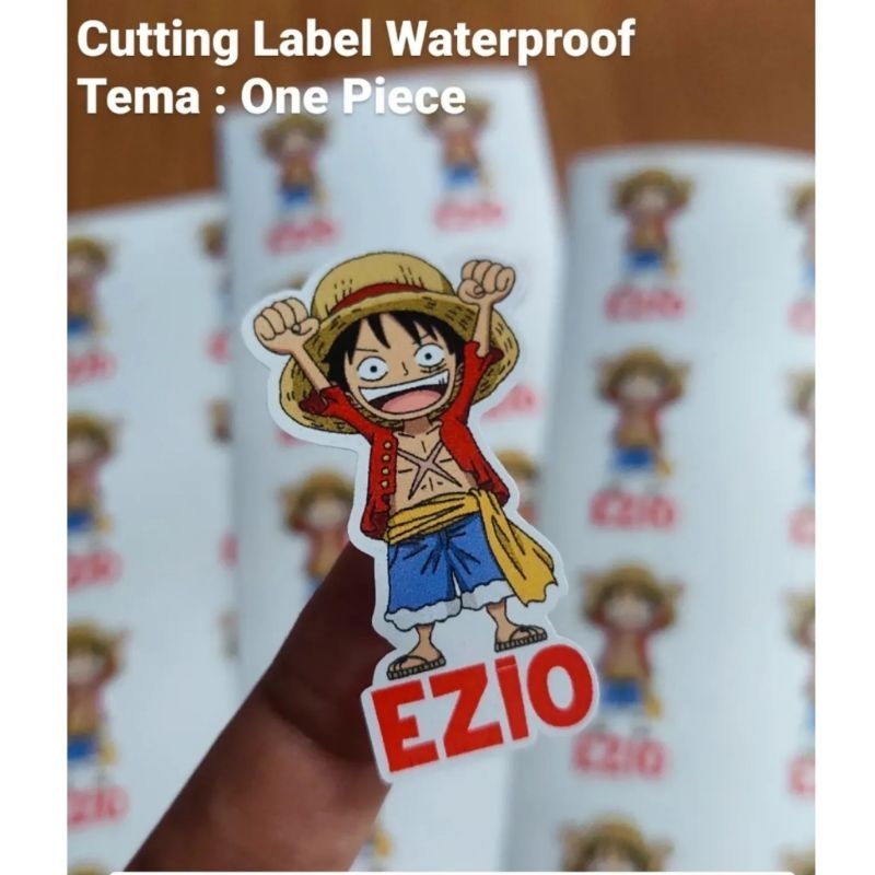 Jual ONE PIECE ~ CUTTING LABEL WATERPROOF / STIKER LABEL NAMA / CUTTING ...