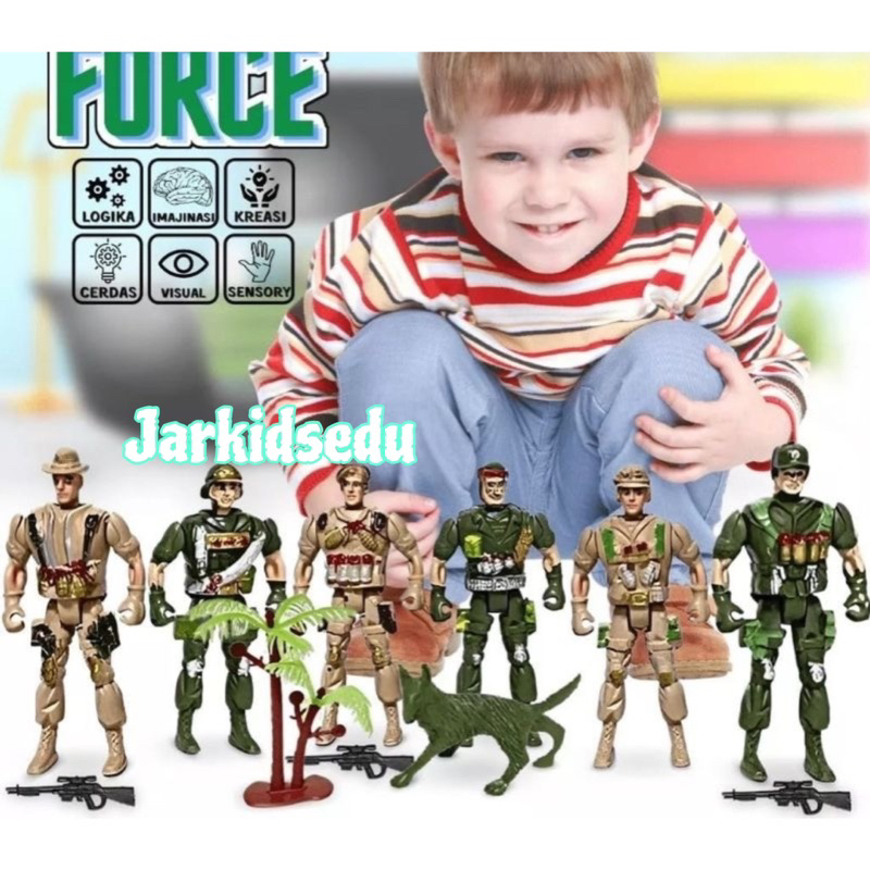 Jual MAINAN TENTARA MILITER TROOPS MILITARY SOLDIER ISI 6 PCS PER SET BAGUS MURAH FIGUR MAINAN ...