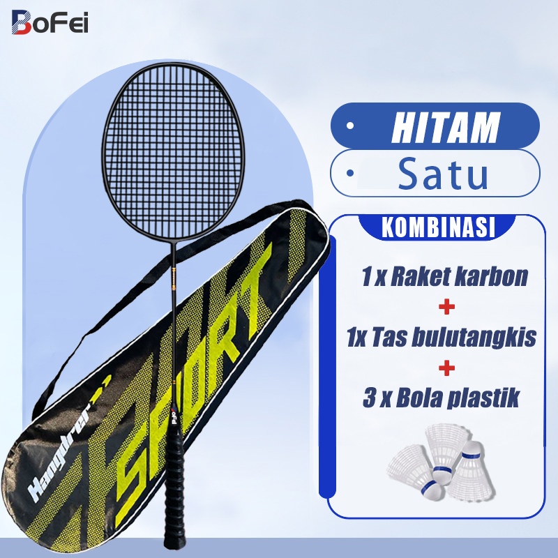 Jual BoFei-Badminton Racket Raket Bulu Tangkis Serat Karbon 100% ...