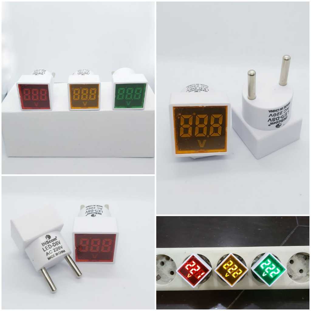 Jual Alat Pengukur Voltase Listrik Voltmeter Digital Colok Listrik ...