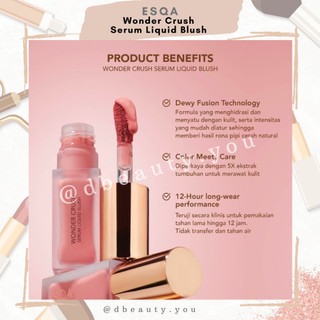 Jual ESQA Wonder Crush Serum Liquid Blush / Blush On/ blusher | Shopee ...