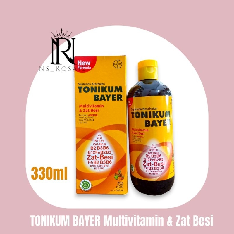 Jual Tonikum Bayer Multivitamin dan Zat Besi 330ml | 100ml - Vitamin Penambahan darah | Shopee ...