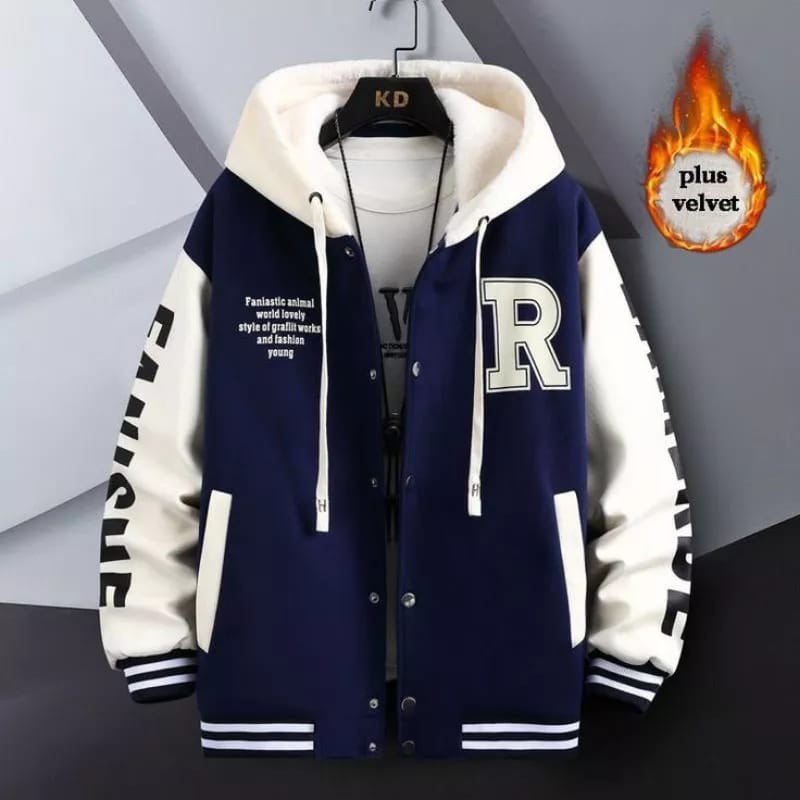 Jual Big Over Jaket Baseball Big Size ( M - 6XL ) Logo R (Sablon) Jaket ...