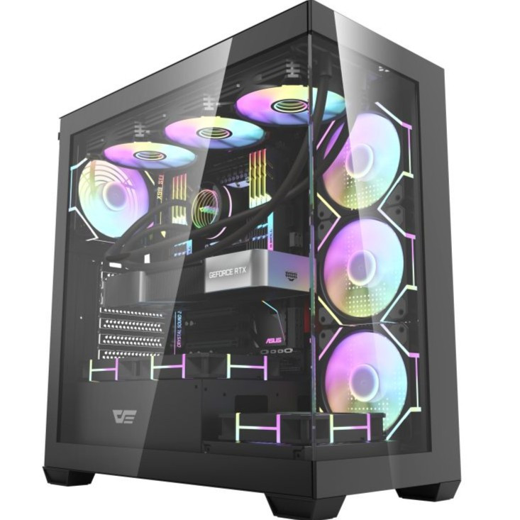 Jual DARKFLASH DS900 BLACK AQUARIUM MID TOWER PC CASE CASING GAMING CHASSIS | Shopee Indonesia