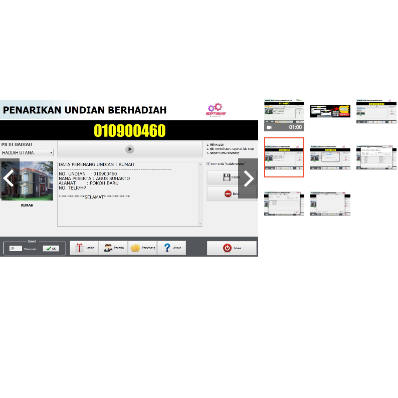Jual [UNDIAN V3] Aplikasi Undian atau Software Pengacak Nomor dan Angka | Shopee Indonesia