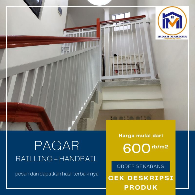 Jual Railing Tangga handrail kayu | Shopee Indonesia