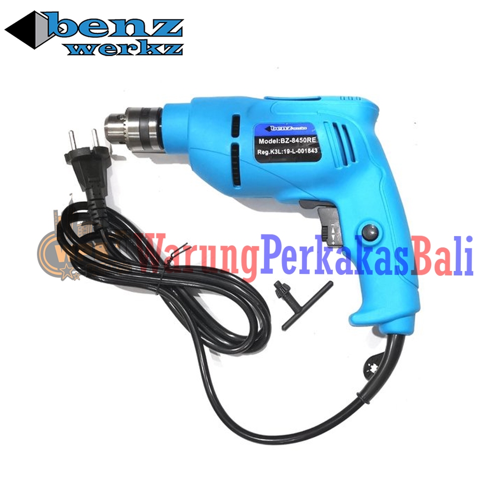 Jual BENZ Bor 10mm Electric Drill BZ-8450 Chuck & Key Bor Drill Variable Speed Bolak Balik ...