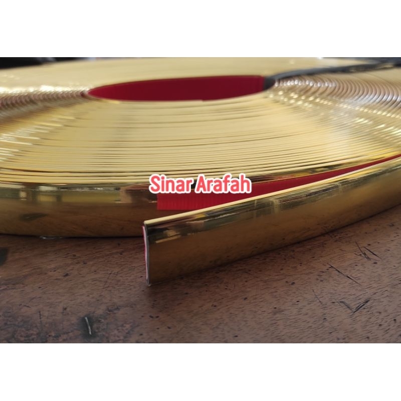 Jual 1 Roll List PVC Edging Sofa Furniture Dekorasi Gold Model Sticker ...