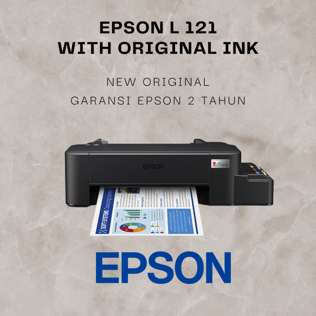 Jual Printer Epson EcoTank L121 A4 New Original Ink Tank 664 Pengganti L120 - Original InK ...