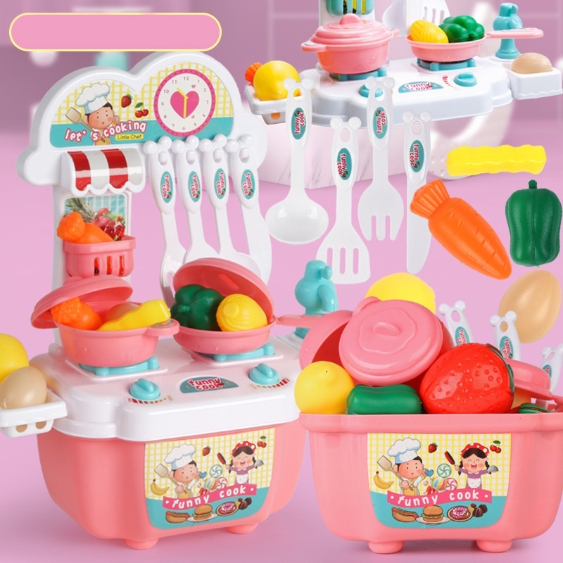 Jual 【Ada Kompor Ready】109 PCS Anak-anak Simulasi Dapur Masak Masakan ...