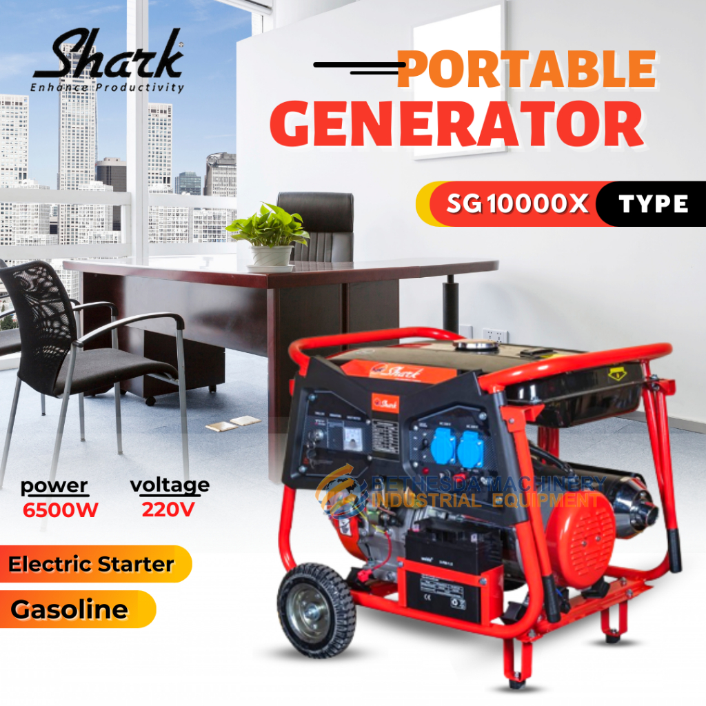 Jual Genset bensin 6500 Watt Generator 1 phase SHARK 8 kVA portable ...