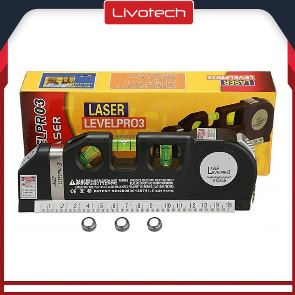 Jual FIXIT Waterpass Laser Level Pro3 Meteran 250 Cm LevelPro 3 Waterpas Penggaris | Shopee ...
