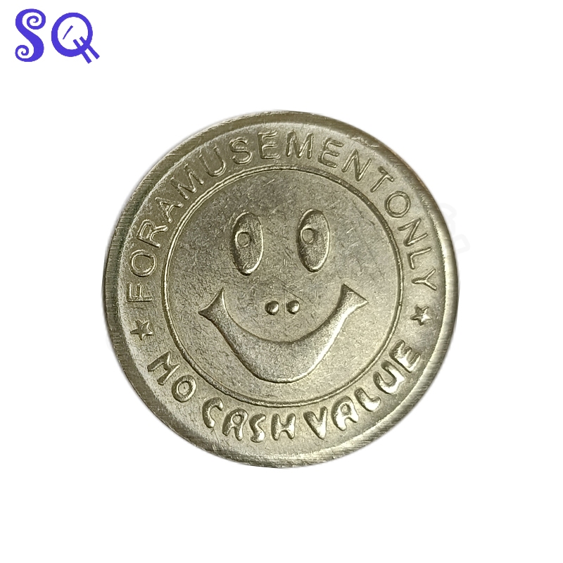 Jual 100pcs Per Bag Gaming Coin Tokens 25*1.85mm Stainless Steel tokens ...