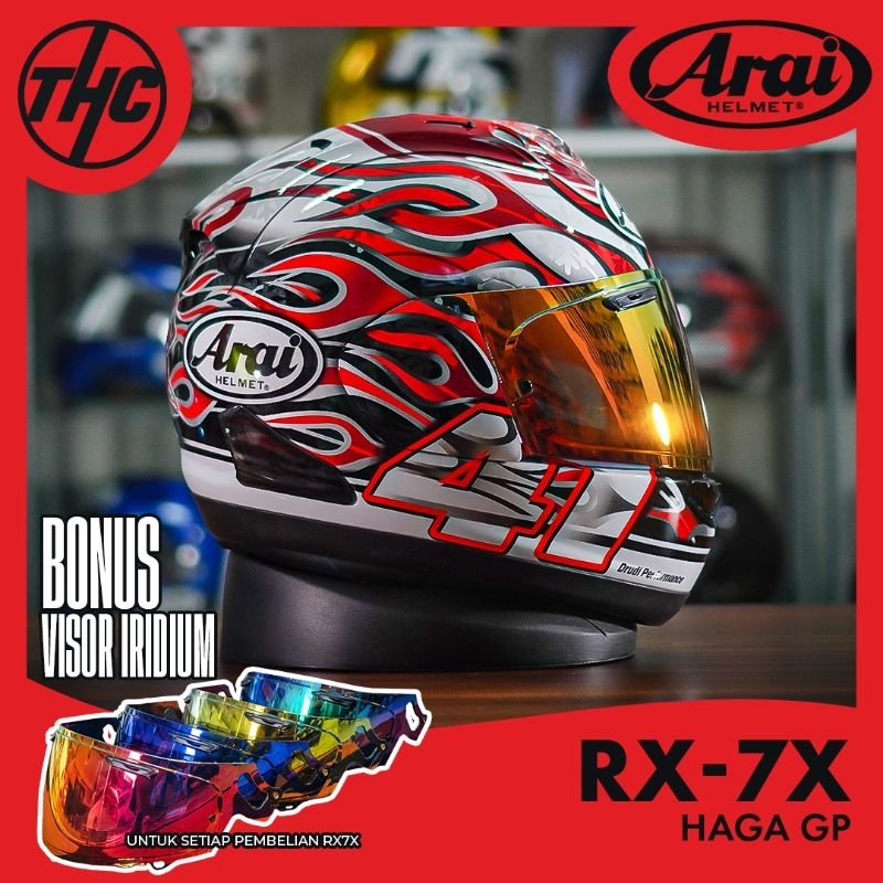 Jual ARAI RX7X HAGA GP HELM FULL FACE RX-7X HAGA-GP | Shopee Indonesia
