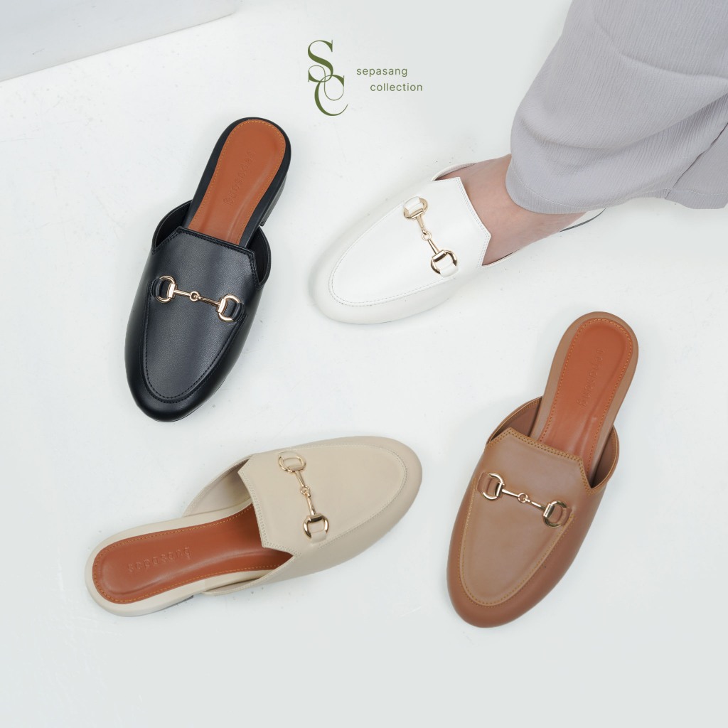 Jual Sepasang Collection Shane Mules Wanita Heels Hak 3 Cm | Shopee ...
