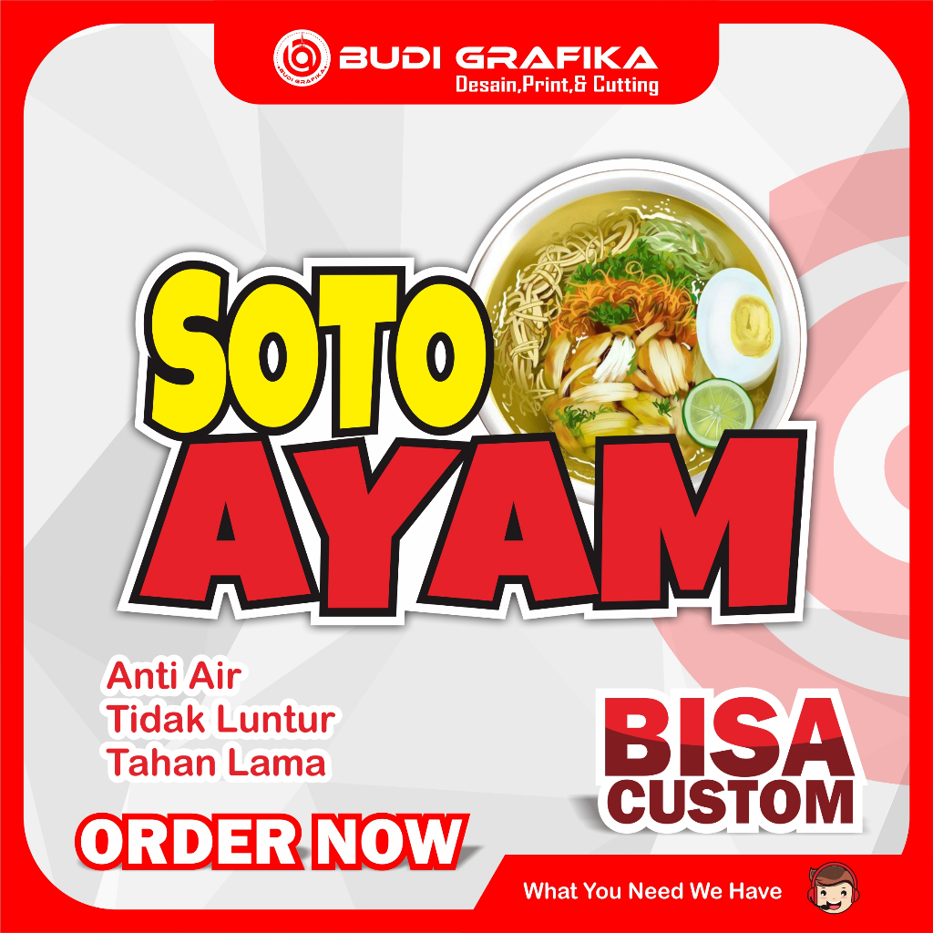Jual Sticker Gerobak Sticker Etalase Sticker Nama Usaha Sticker Soto ...