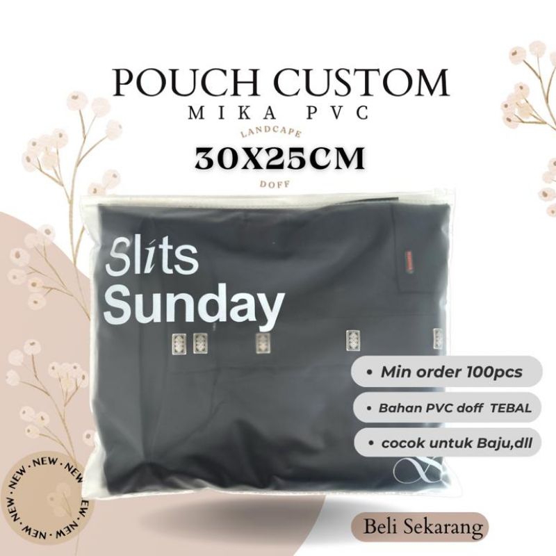 Jual Packaging Pouch custom 30x25 pouch baju Zipper bag ...