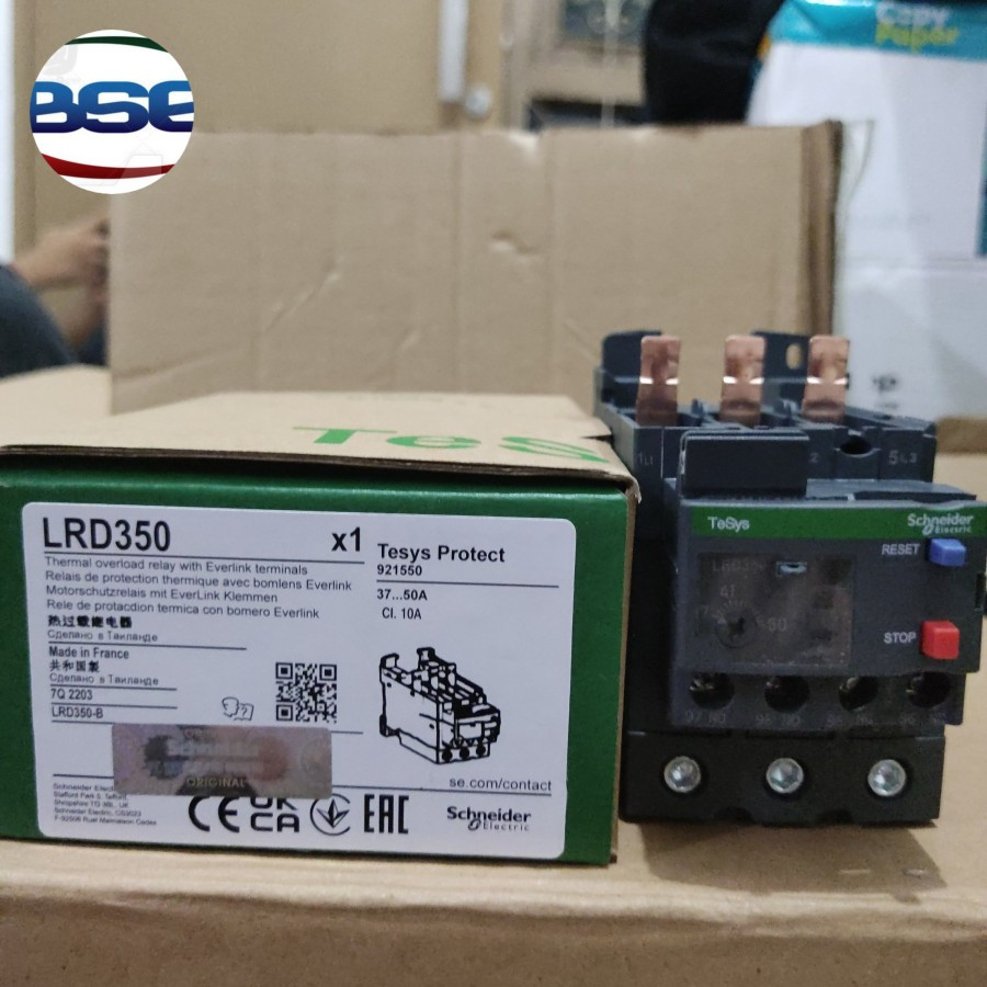 Jual Thermal Overload Relay TOR Schneider LRD350 LRD 350 Tesys 37A-50A ...