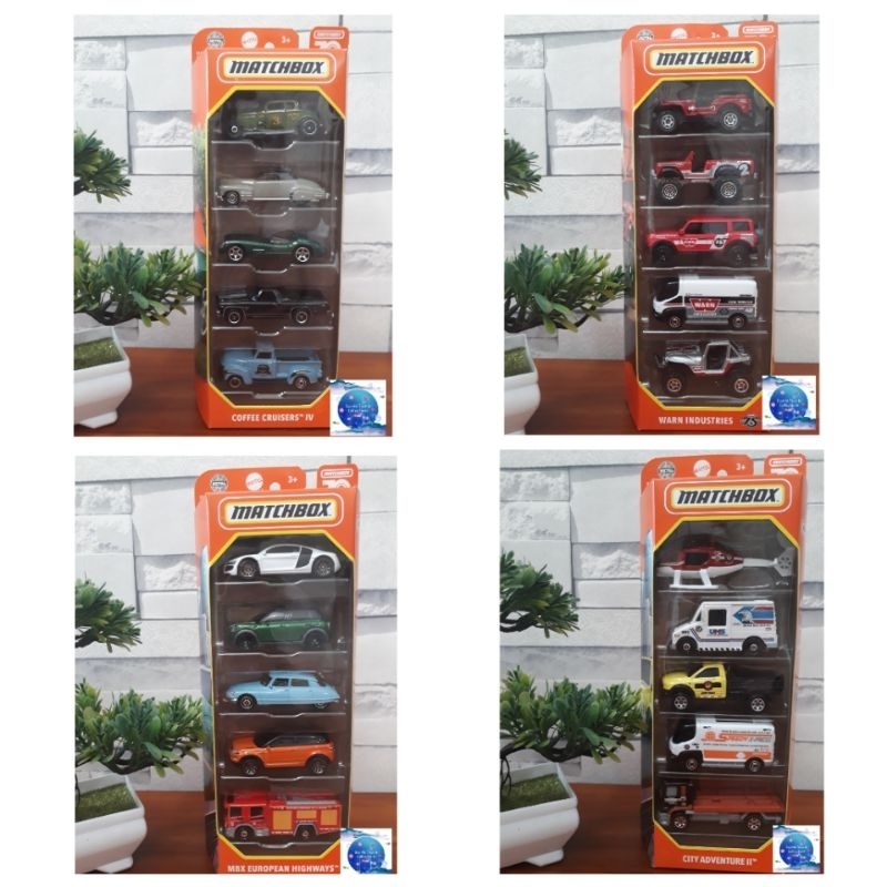 Jual Matchbox Pack of 5 Cars - Mainan Diecast Mobil Balap | Shopee ...