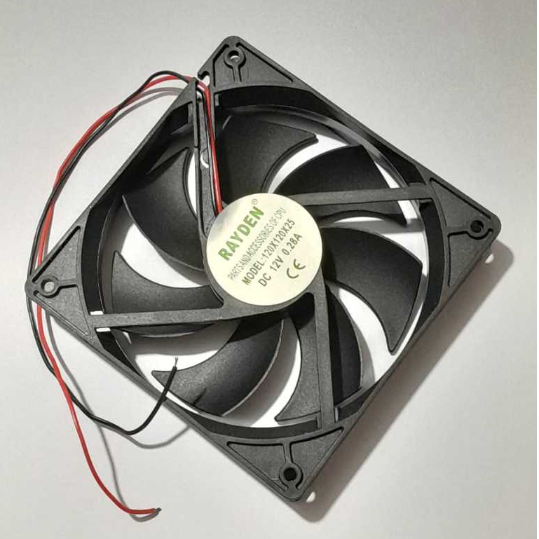 Jual RAYDEN Cooling Fan DC 12V Exhaust Kipas Pendingin 12V 12CM 2 KABEL ...