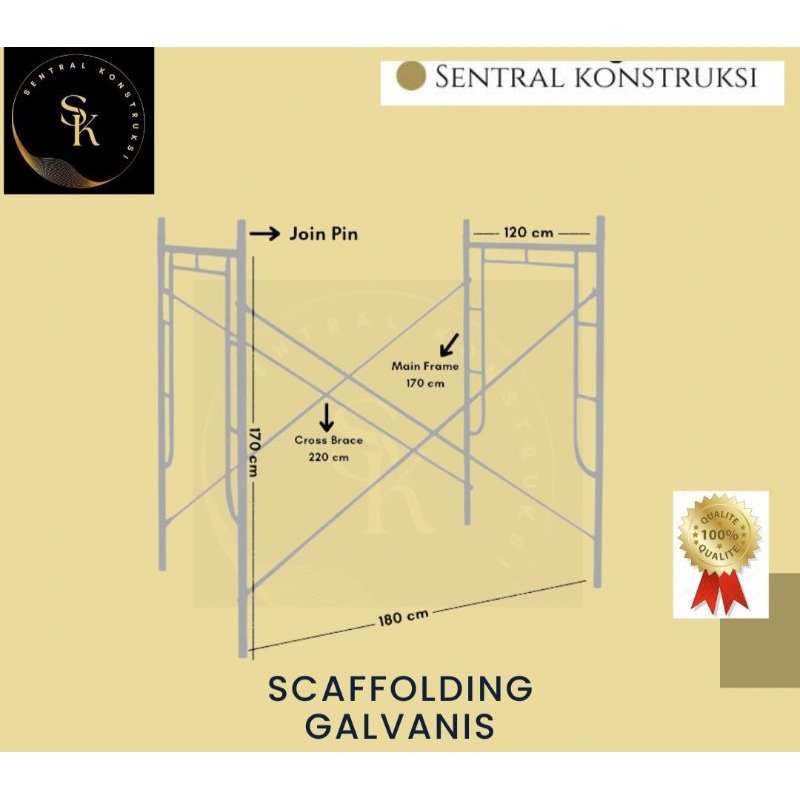 Jual Scaffolding Galvanis anti karat Tinggi 170cm | Shopee Indonesia