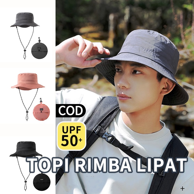 Jual topi gunung pria topi visor lipat topi outdoor pria topi rimba ...