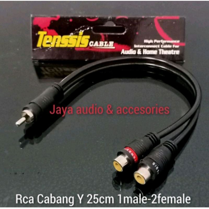 Jual Kabel Audio RCA cabang Y 25cm 1male-2 female high quality-Harga ...