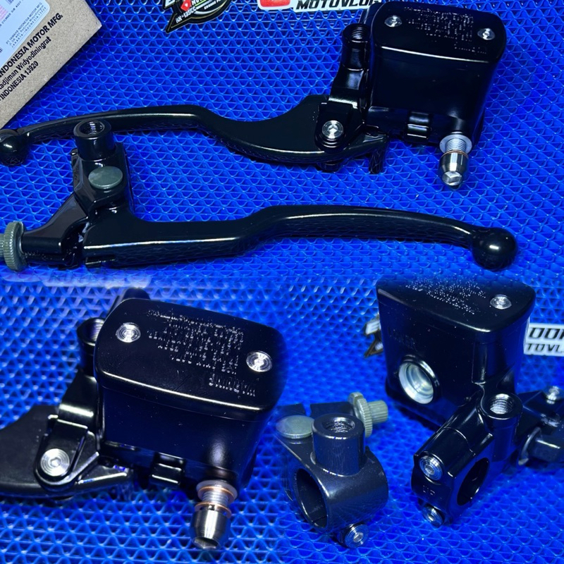 Jual MASTER REM R25 SET KANAN KIRI HITAM PODER COATING + BAUD FULLSET ...