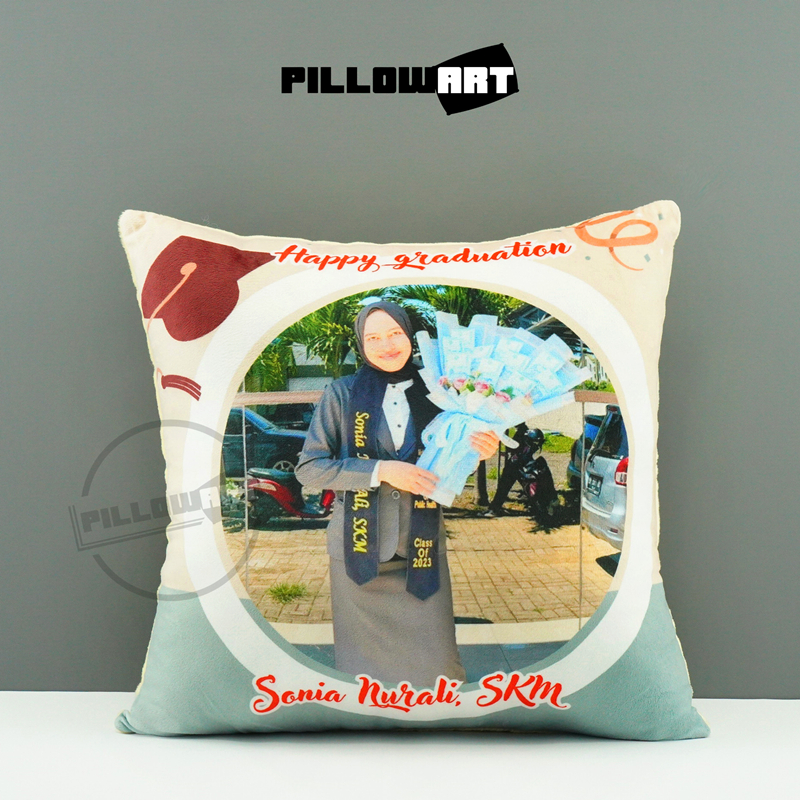 Jual Pillowart - Bantal Custom Foto Fullprint 40x40 cm | Graduation ...