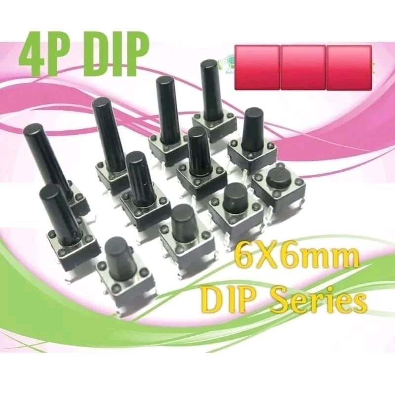 Jual Saklar Tekan 6x6x5 mm 4 Pin Tactile Switch Push Button Arduino ...