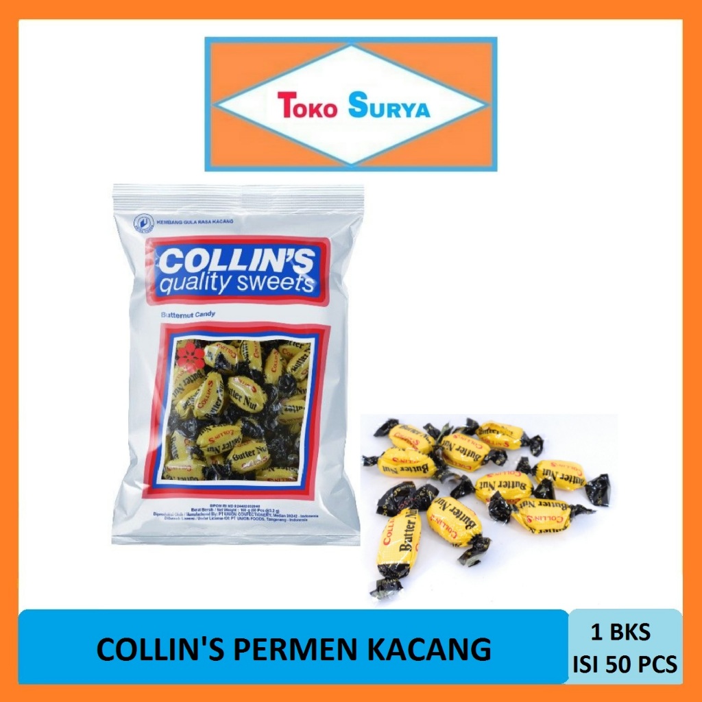 Jual Permen Kacang Collins Butternut Candy 160 Gr | Shopee Indonesia