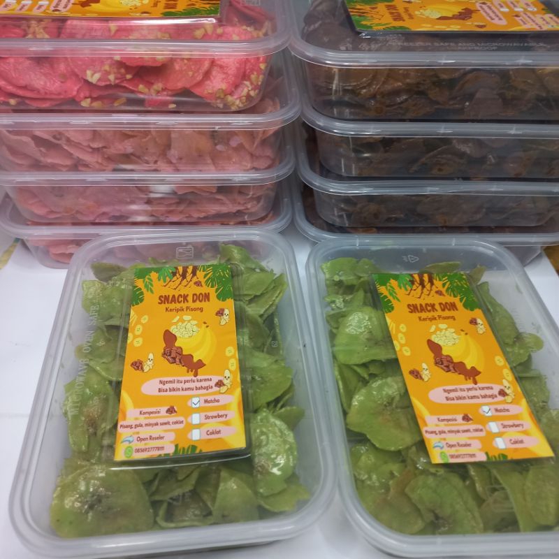 Jual Keripik Pisang Coklat Lumer Macha (Snack Don Banana Chips ...