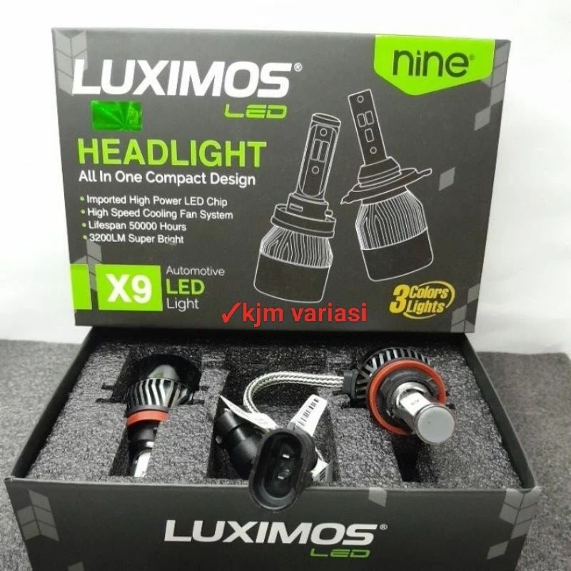 Jual LAMPU LED MOBIL HEADLAMP FOGLAMP H11 HB3 HB4 H7 NINE LUXIMOS X9 ...