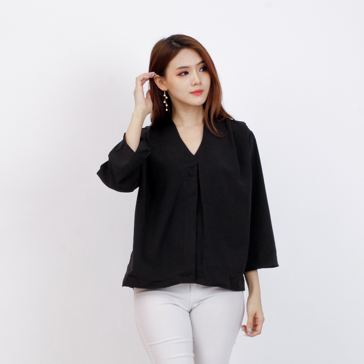 Jual Atasan Wanita Simple Blouse 048 Mrs7 | Shopee Indonesia