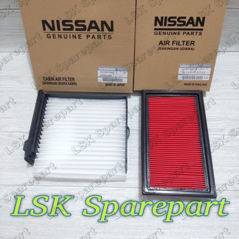 Jual Air Filter Udara Dan Filter AC Nissan Grand Livina Original 1Set ...