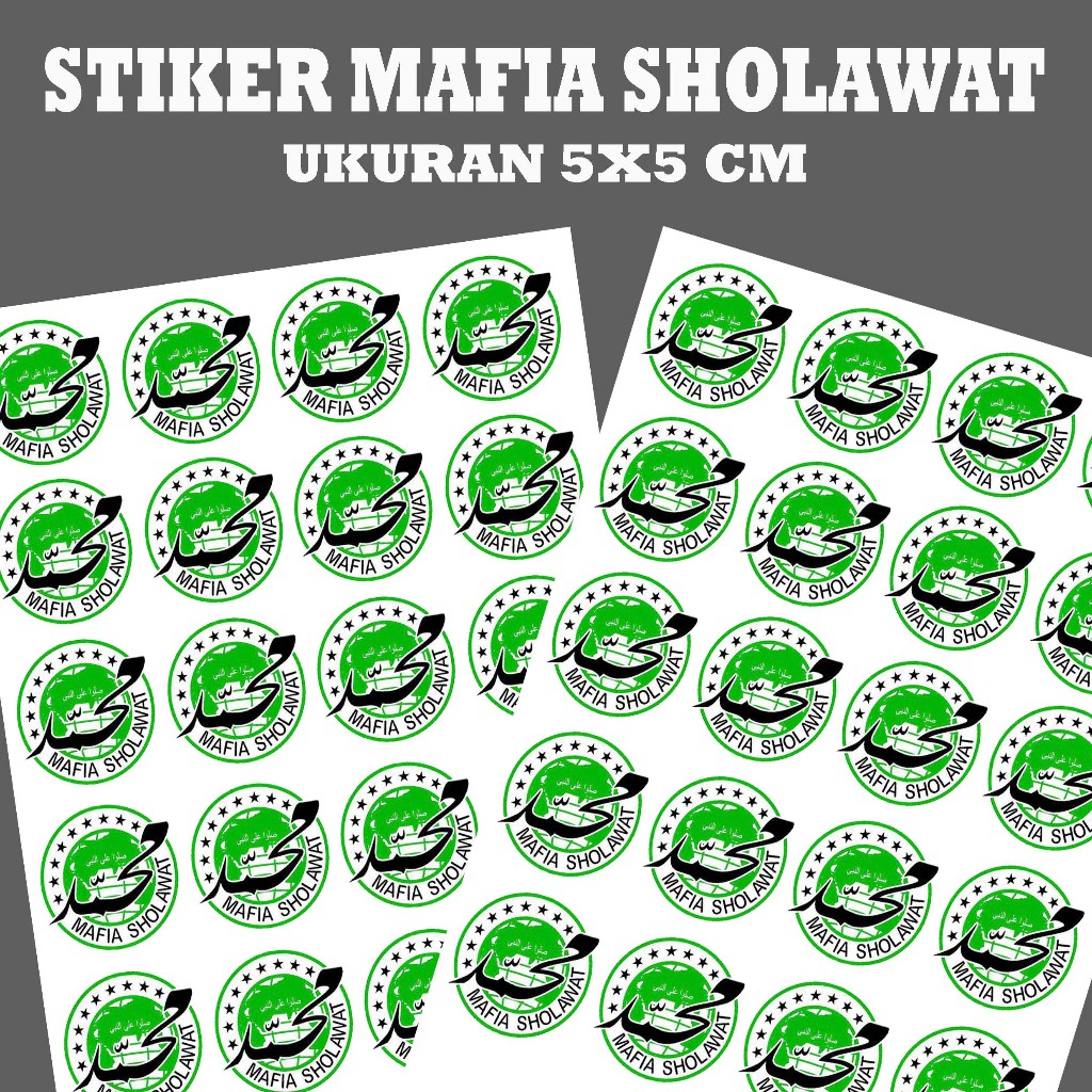 Jual Stiker Mafia Sholawat Isi 20 pcs - Stiker Ukuran 5x5 cm - Logo ...
