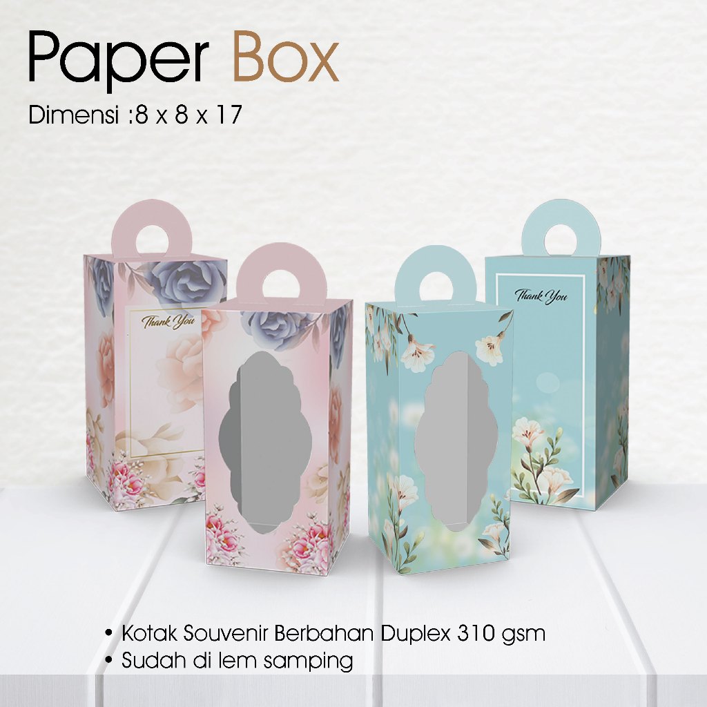 Jual Paperbox Souvenir Bahan Duplex Uk. 8 x 8 x 17 Cetak Full Colour ...